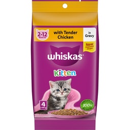 WHISKAS® Kitten Wet Cat Food Mixed Favourites in Jelly 12 x 85g Pouches